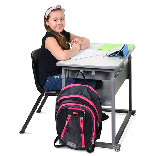 Luxor STUDENT-M - Sit-to-Stand Student Desk with Manual Adjustment ...