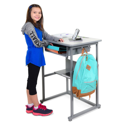 Luxor STUDENT-M - Sit-to-Stand Student Desk with Manual Adjustment ...
